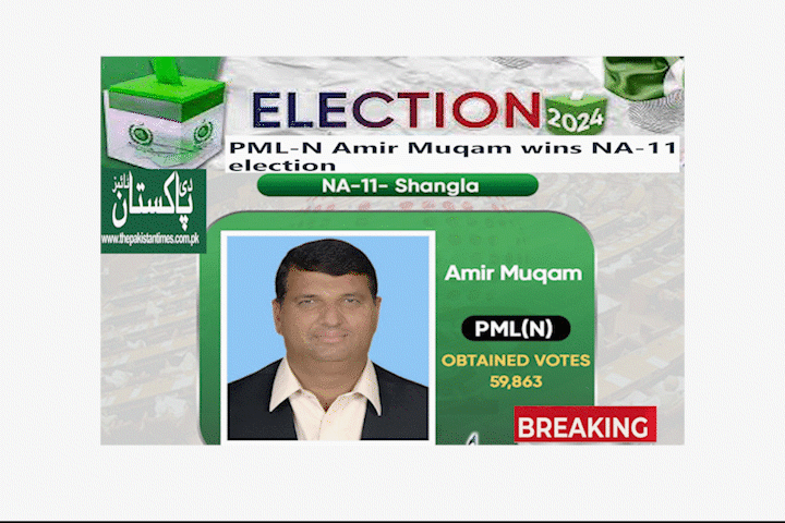 PML-N candidate Amir Muqam won the election from NA-11 Shangla - The ...